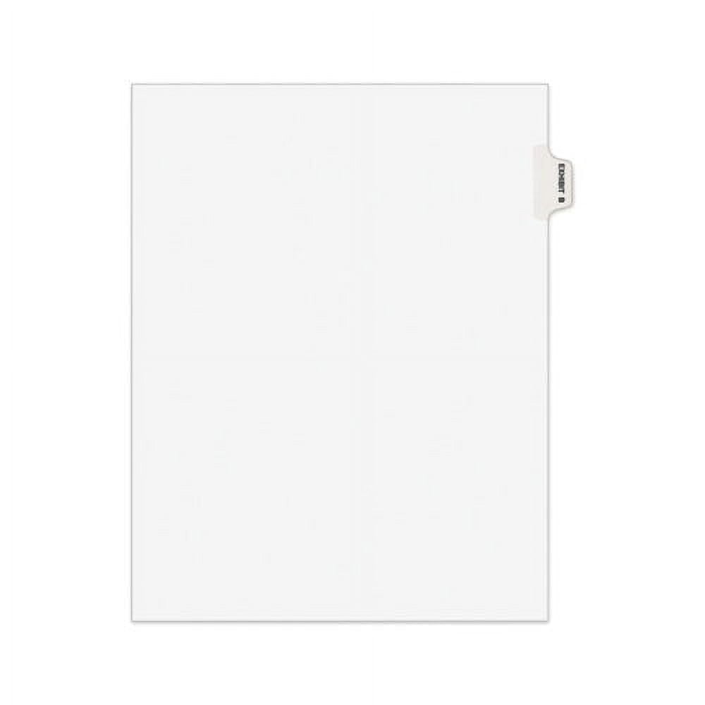Avery-Style Preprinted Legal Side Tab Divider, Exhibit B, Letter, White ...