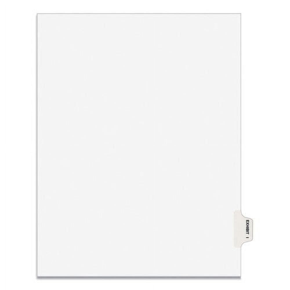 Avery-Style Preprinted Legal Side Tab Divider, Exhibit I, Letter, White ...