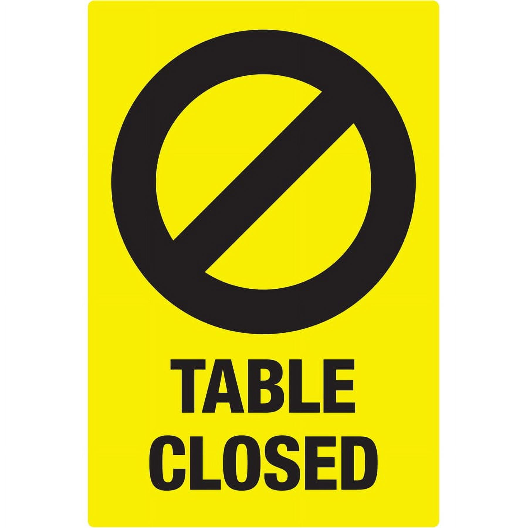 Avery; Surface Safe TABLE CLOSED Preprinted Decals - 10 / Pack - Table ...