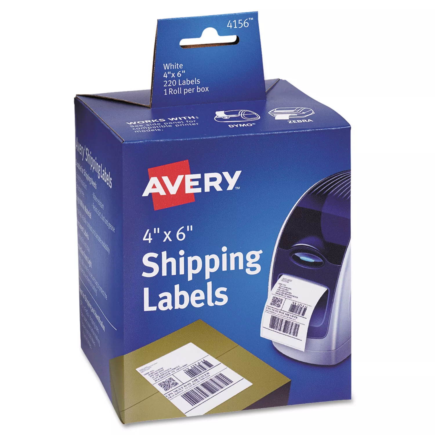 Avery Thermal Printer Shipping Labels 4 x 6 White 220/Roll 1 Roll 4156 ...