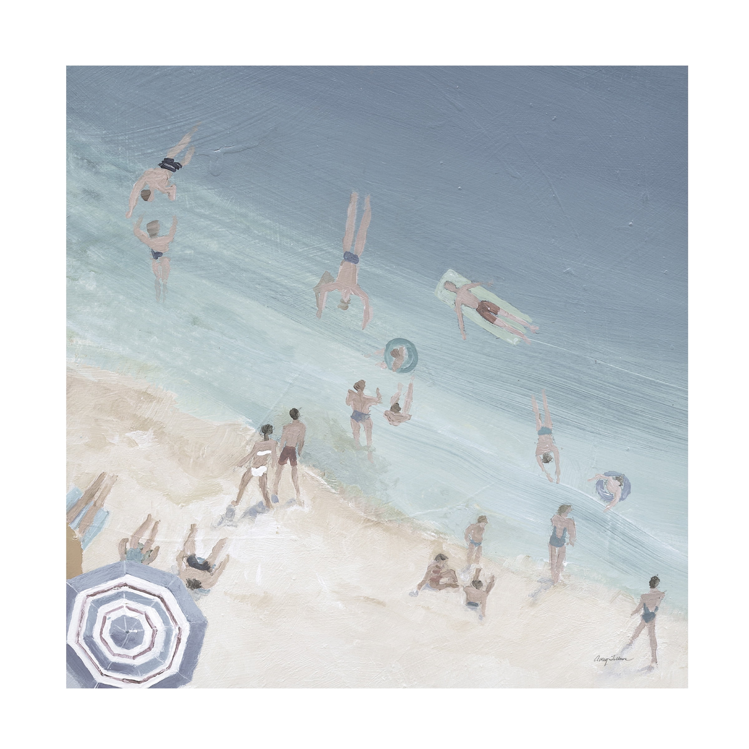 Avery Tillmon Cool Blue Beach Canvas Art - Landscape - 24 x 24 ...