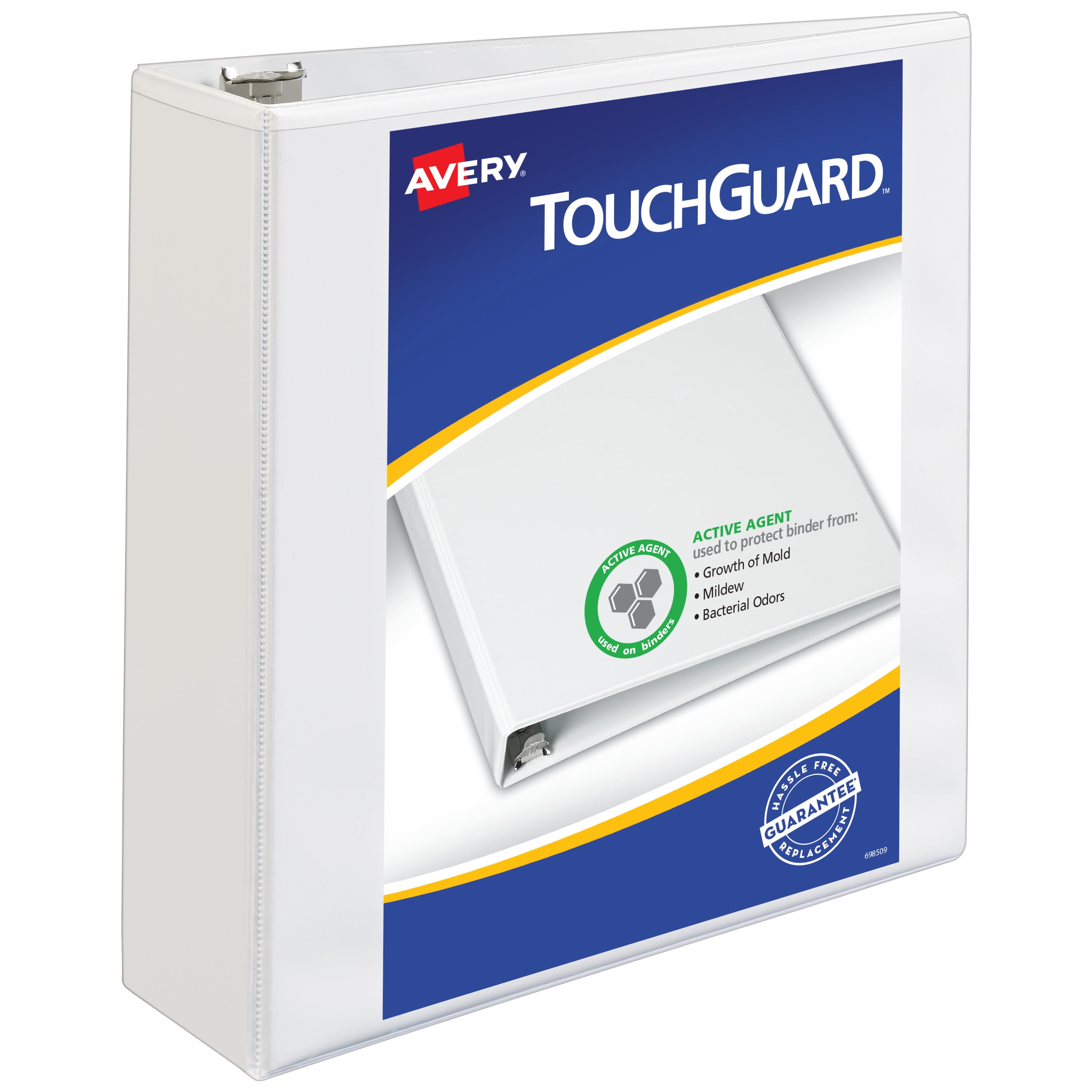 Avery TouchGuard Binder, 3 inch Rings, 1 White Binder (17144) - Walmart.com