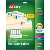 "Avery Printable Adhesive Office Supply File Folder Labels, 2/3"" x 3-7 ...