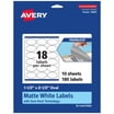 Avery, Printable Oval Labels, 1.5" x 2.5" 22804, White, 180ct - Walmart.com