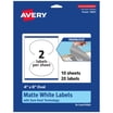 Avery Matte White Oval Labels, 1.5" x 3", 2,500 Labels - Walmart.com