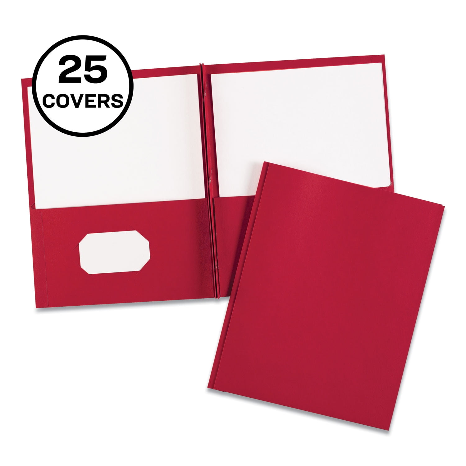Avery Two-Pocket Folder, Prong Fastener, Letter, 1/2" Capacity, Red, 25 ...