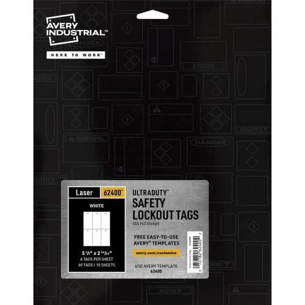 Avery? UltraDuty Lock Out Tag Out Hang Tags (62400) - Walmart Business ...