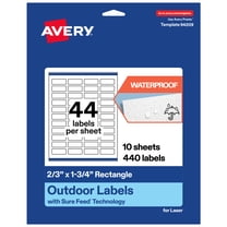 Avery Waterproof Rectangle Labels, 2" x 7", 40 Total - Walmart.com