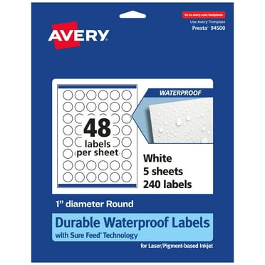 Avery Easy Peel Address Labels, 1" x 4", 500 White Labels (5261 ...