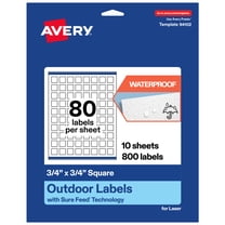 Avery Square Labels, 3" x 3", Permanent, 150 Labels (5659) - Walmart.com