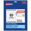 Avery, Address Labels, 1-1/3" x 4" , White, 1,400ct - Walmart.com