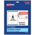Avery Waterproof Square Labels, 3" x 3", 150 Total - Walmart.com