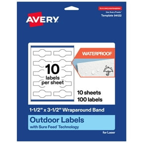 Avery, Printable Oval Labels, 1.5" x 2.5" 22804, White, 180ct - Walmart.com