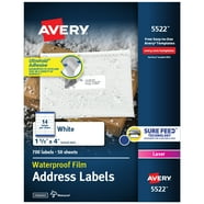 Avery 1" x 2 5/8" Neon Address Labels, Sure Feed, 750 Labels (5972 ...