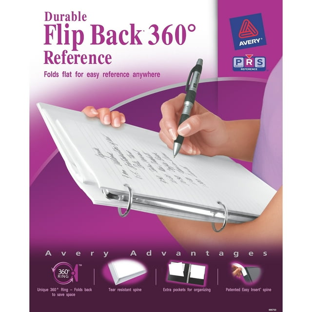 Avery®, AVE17580, Flip Back 3 Ring Binder, 12 Each, White - Walmart.com