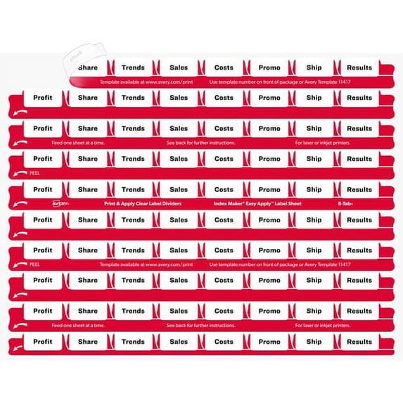Avery reg; Multipurpose Label - Inkjet, Laser - Clear - 3 Total Sheets ...