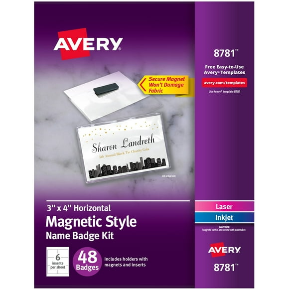 Avery Plastic Name Tag Holders