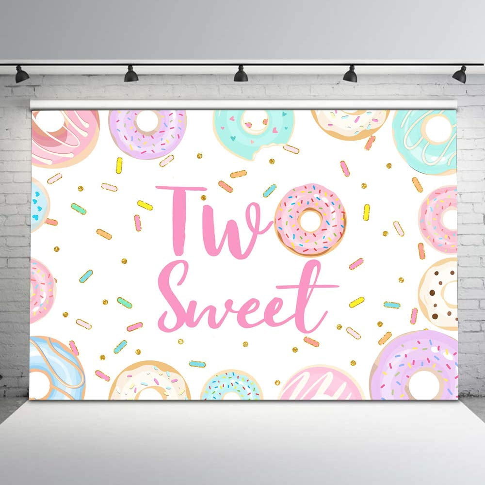 Avezano 8x6ft Two Sweet Donut Birthday Backdrop Sweet Donut Second ...