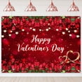 Avezano Happy Valentine's Day Backdrop Red Rose Floral Valentines Day ...