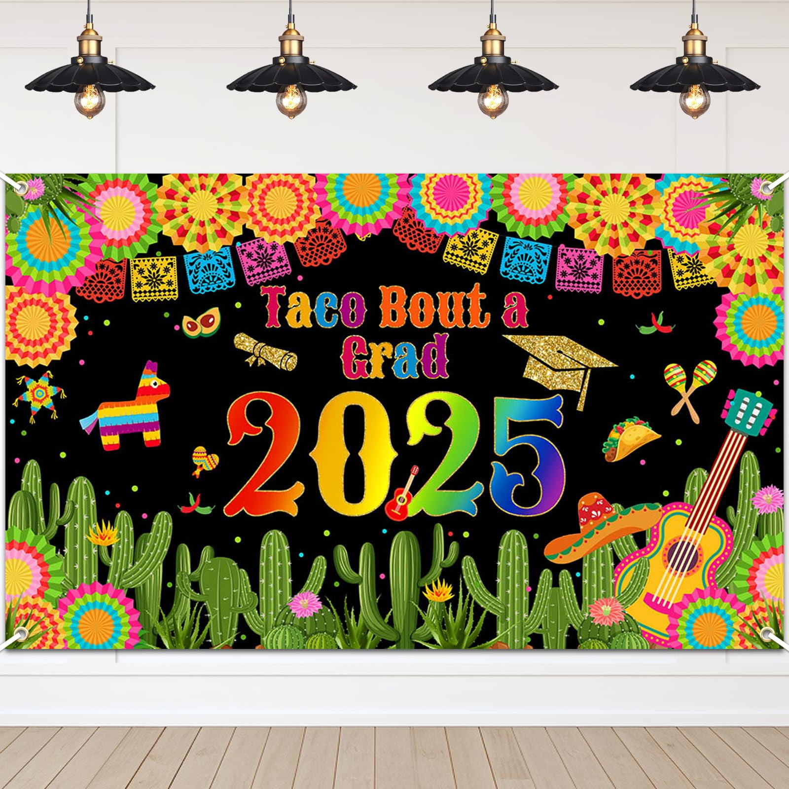 Avezano Mexican Fiesta Graduation Backdrop Taco Bout a Grad 2025 ...
