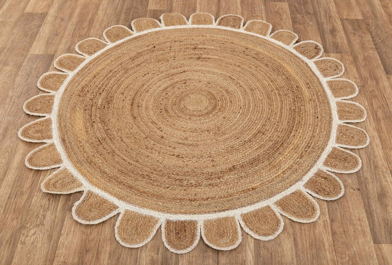 Avgari Creation Natural Woven Round Handmade Jute Runner Rug, 60 Inch ...