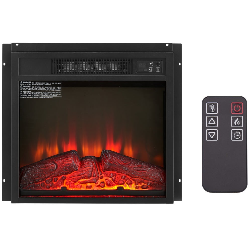 Avger 18" Ultra-Thin Built-in Electric Fireplace Insert, 1400W, Remote ...