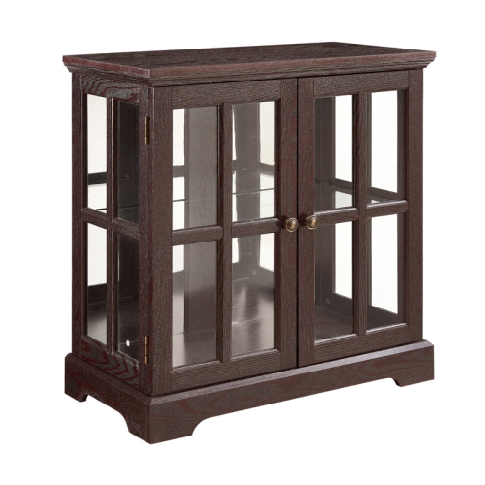 Avger Cherry LED Curio Cabinet with Bluetooth Lights, Adjustable ...