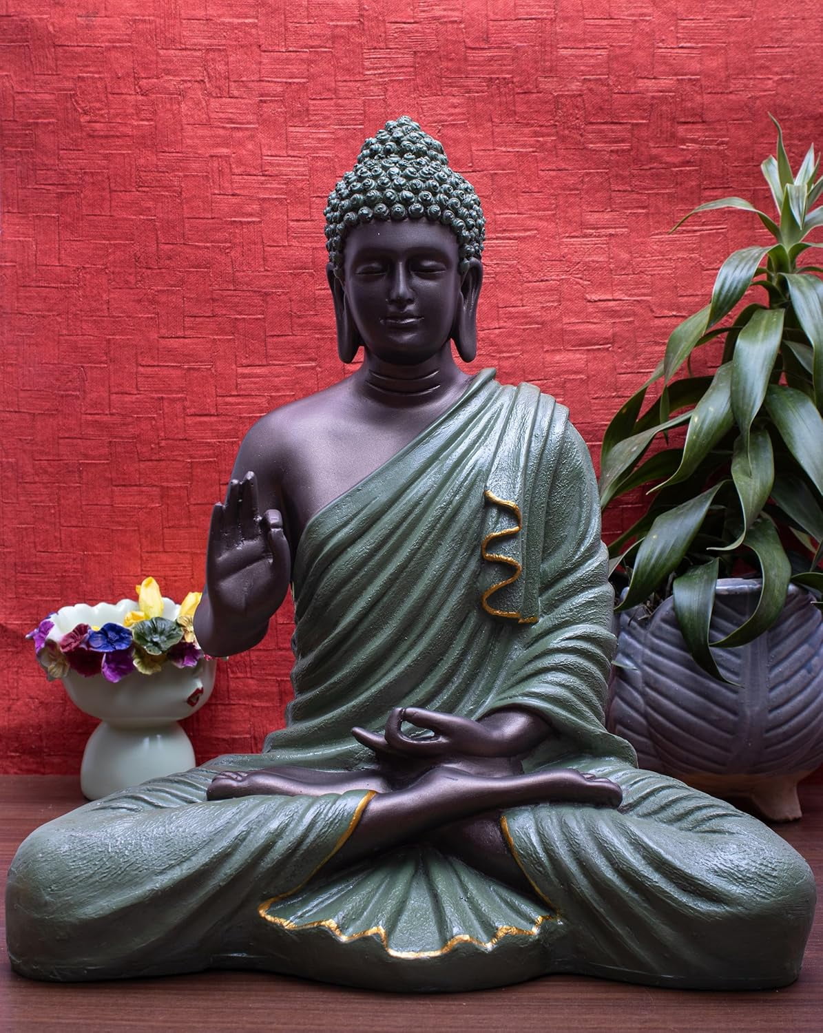 Avi Art Sitting Buddha Idol Statue for Home Garden Living Room Healing ...
