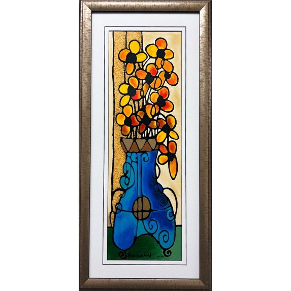 Avi Ben Simhon "Happiness" NEWLY CUSTOM FRAMED Hand Signed Israeli Art ...