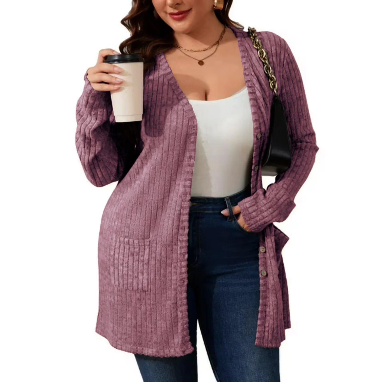 AviBest Plus Size Cardigans for Women Lightweight Long Sleeve Open ...