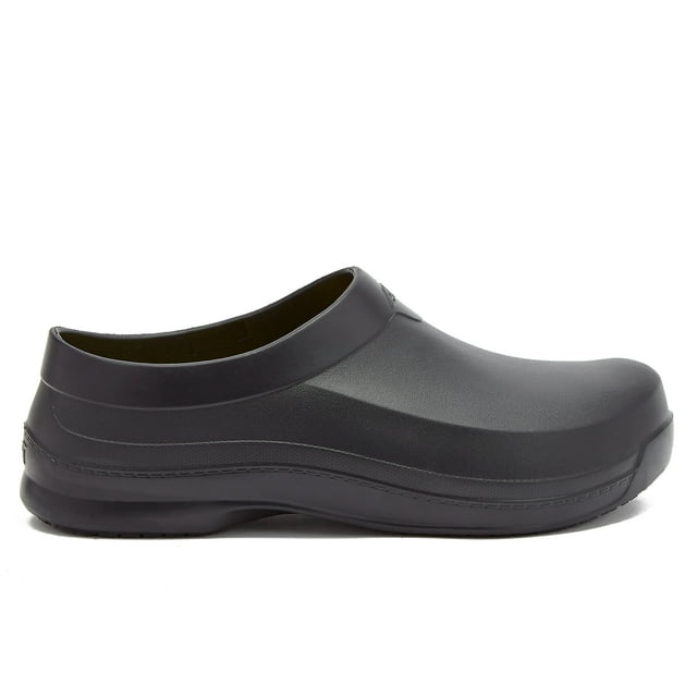 Avia Men's Slip Resistant Work Clogs, Black, Slip-On, Rubber Sole, Wide ...
