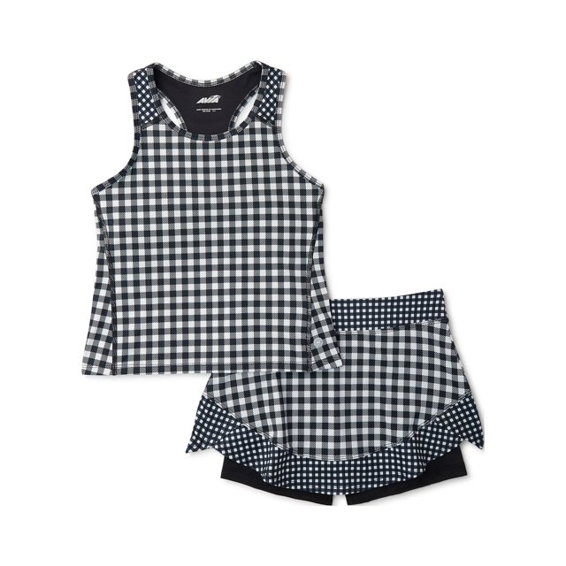 Avia Girls Active Racerback Tank Top and Skort, 2-Piece Set, Sizes 4-18 ...