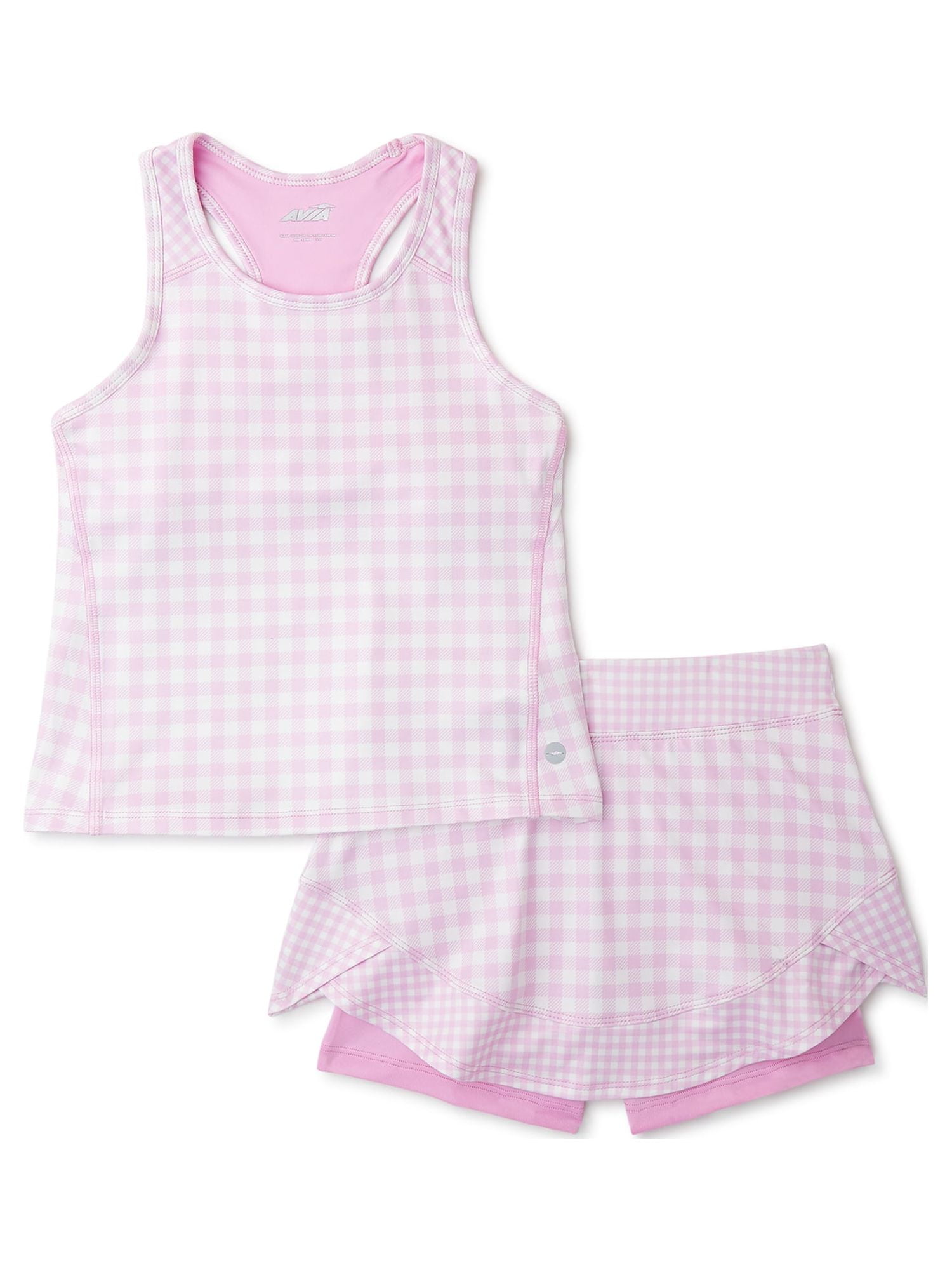 Avia Girls Active Racerback Tank Top and Skort Set, Sizes 4-18 & Plus ...