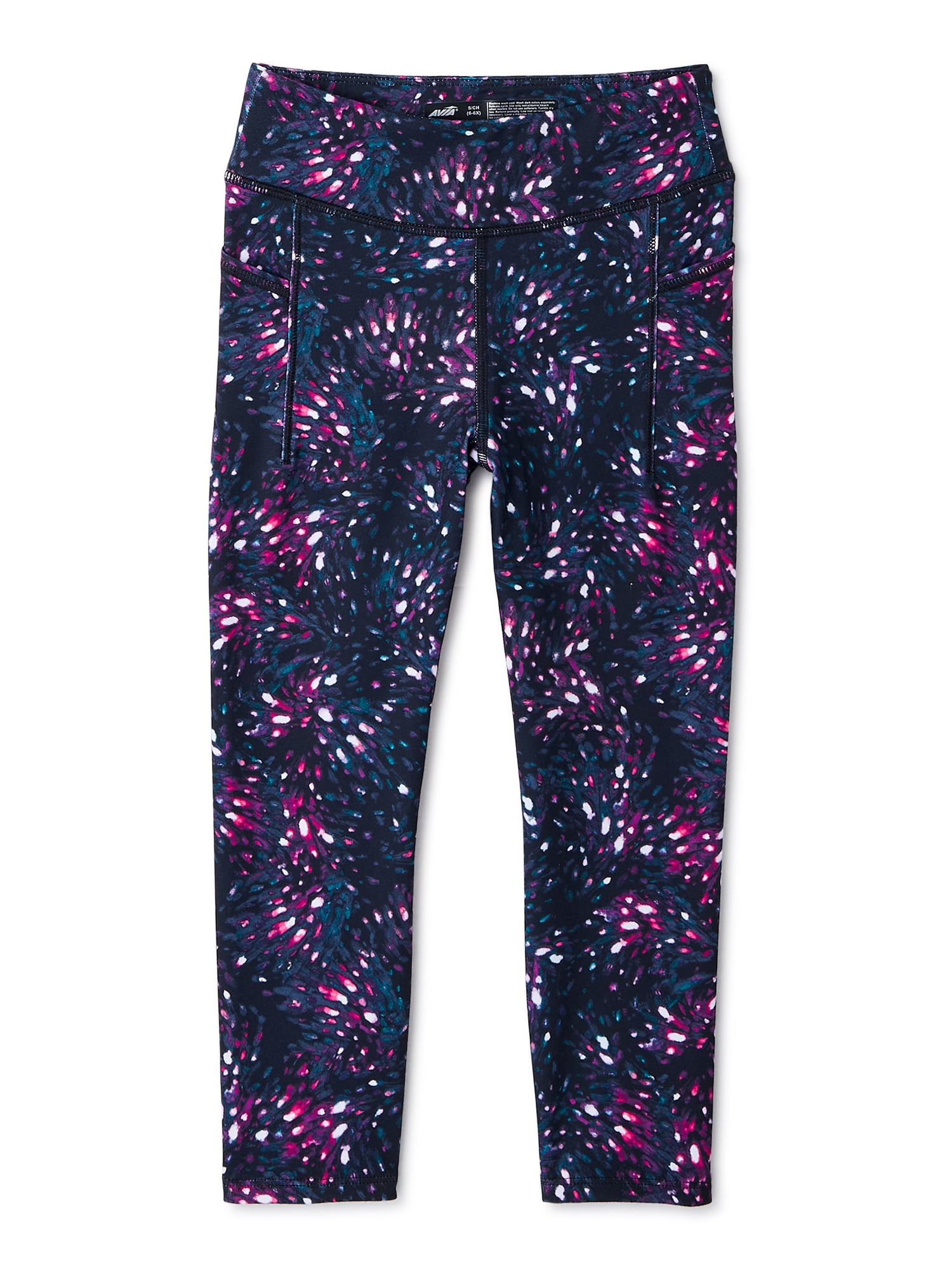 Avia Girls Printed Leggings with Pockets, Sizes 4-18 & Plus - Walmart.com
