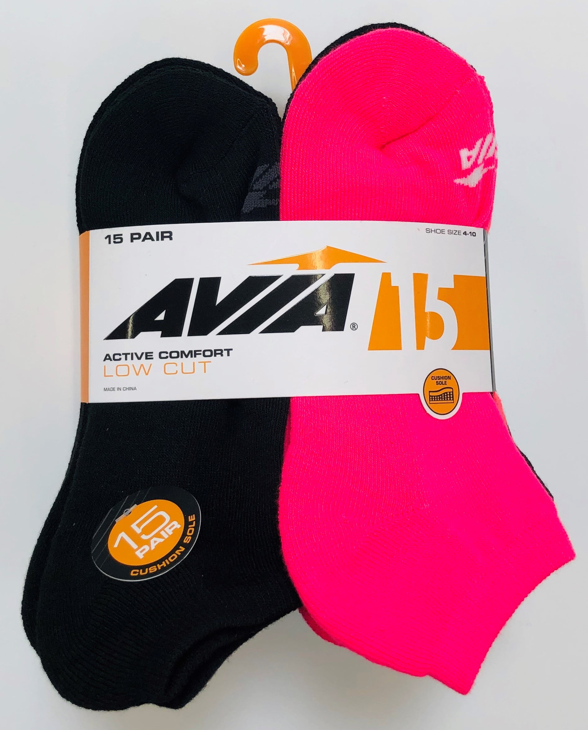 Avia Ladies Low Cut Athletic Cushion Socks, 15 Pack, Durable and ...