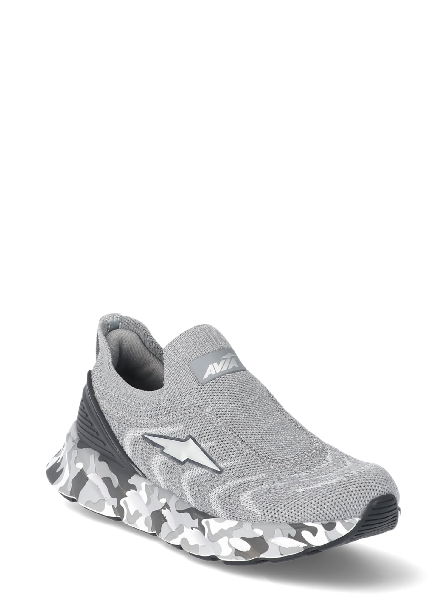 Avia Boys Slip-On Sneakers, Breathable Knit Fabric, Lightweight EVA ...