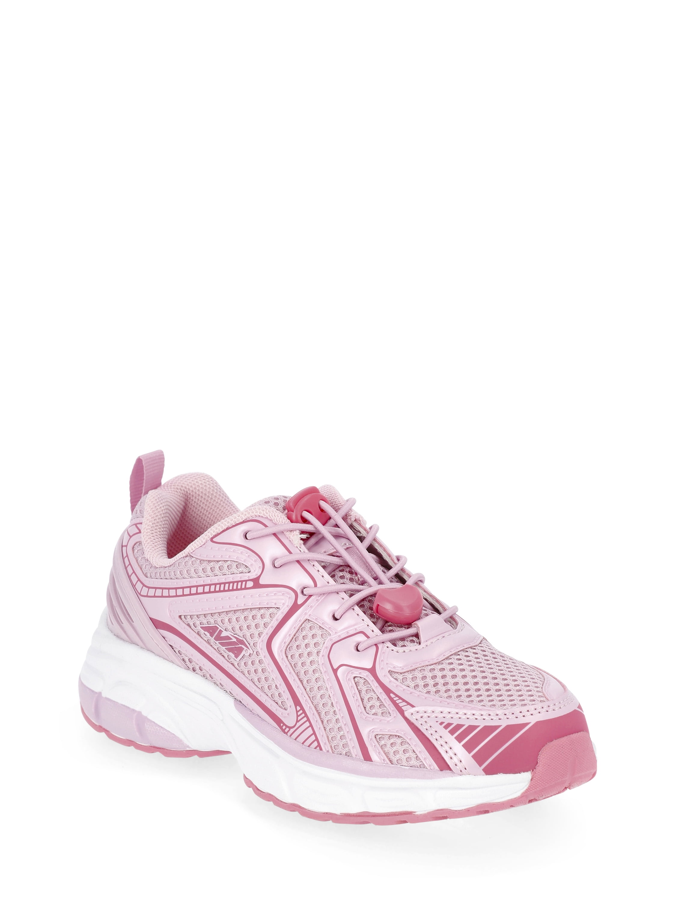Avia Little and Big Girls Running Sneakers with Bungee Laces - Walmart.com