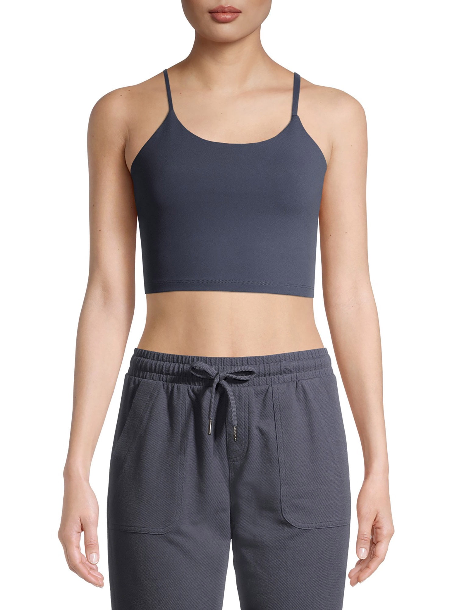 Avia Low Impact Sports Crop with Shelf Bra and Removable Pads - Walmart.com