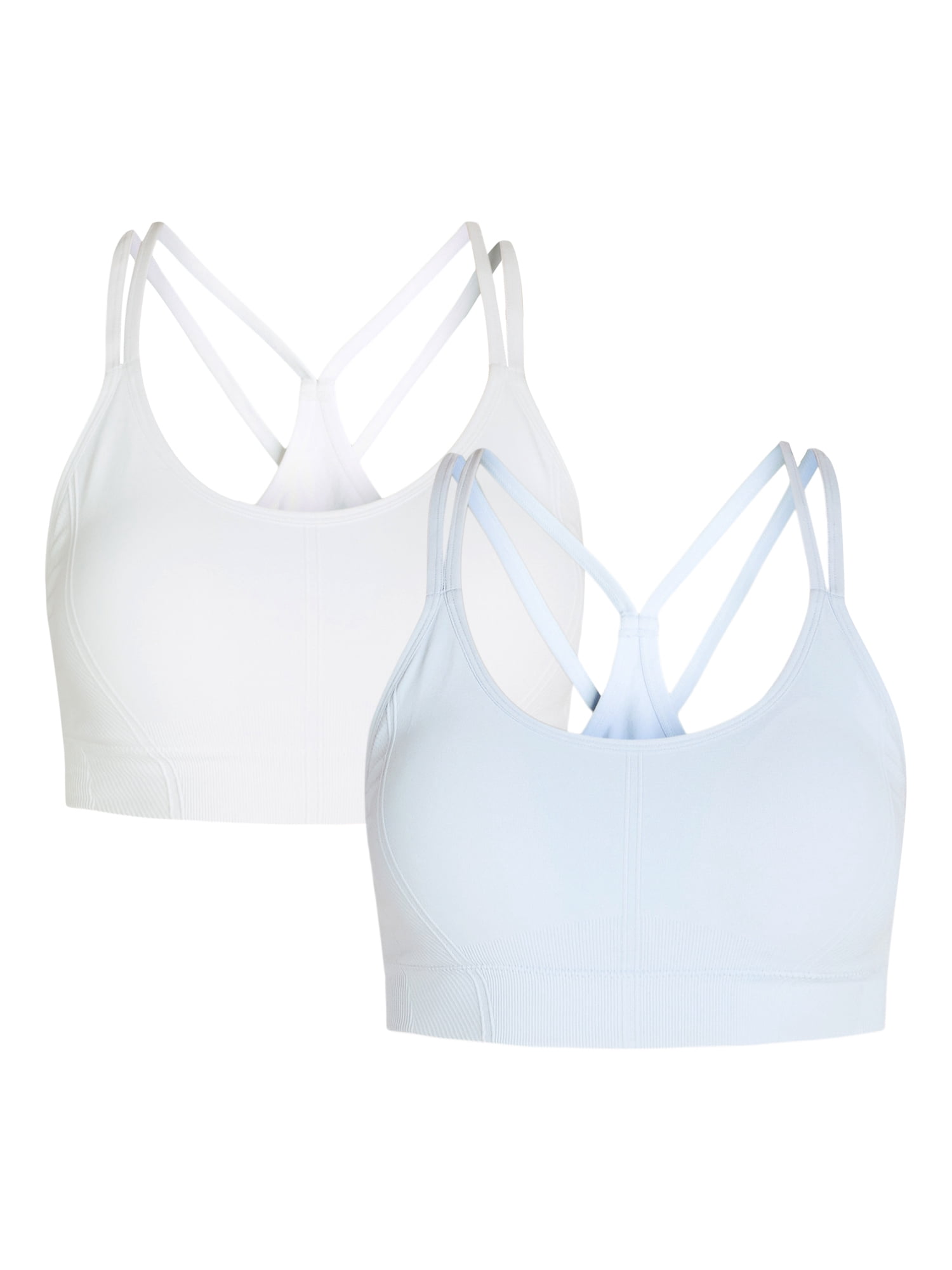 Avia Low Impact Strappy Keyhole Sports Bra, 2-Pack, Women's and Women’s ...