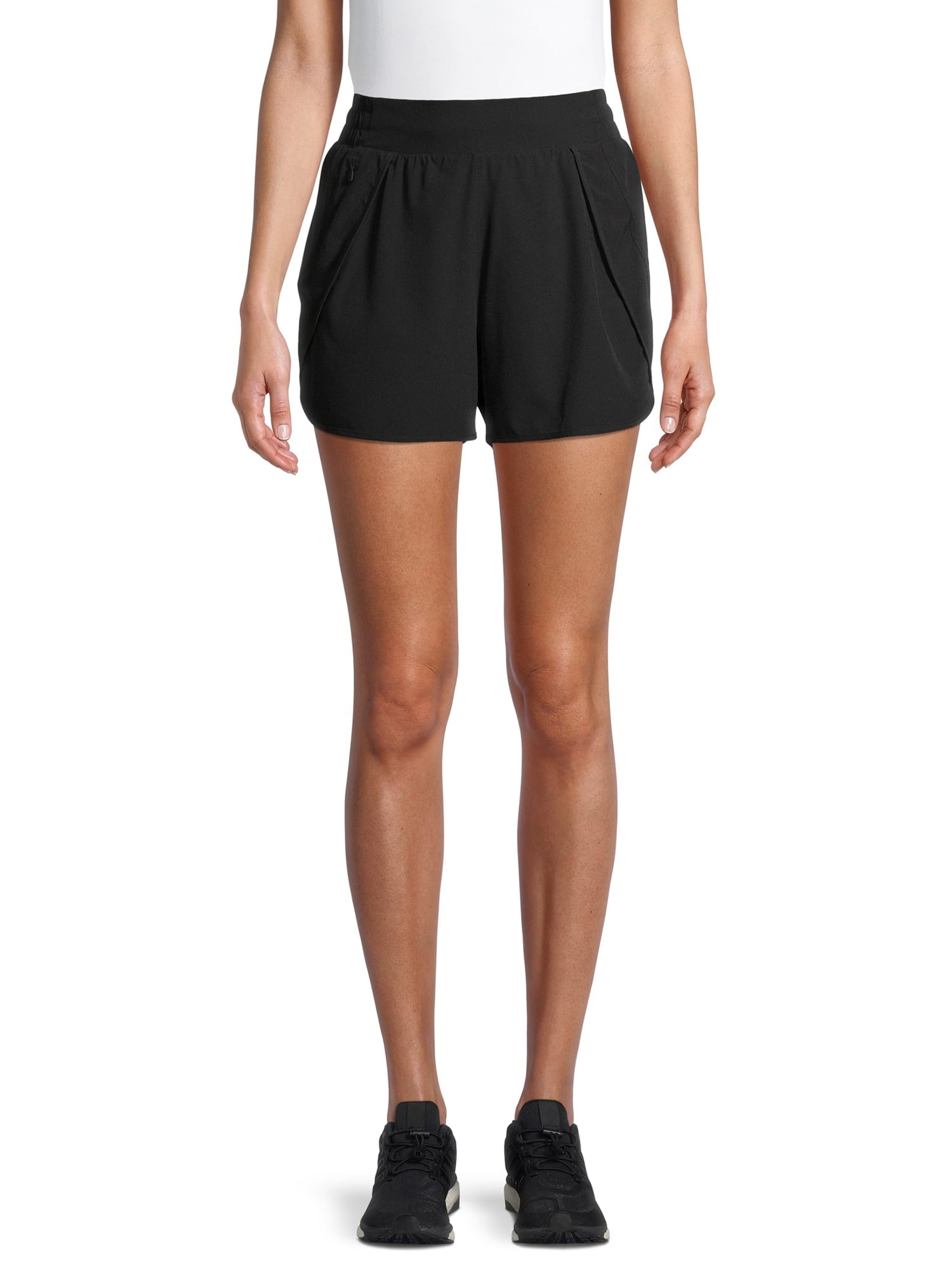 Avia Running Short for Women - Moisture Wicking, Zip Pocket - Walmart.com