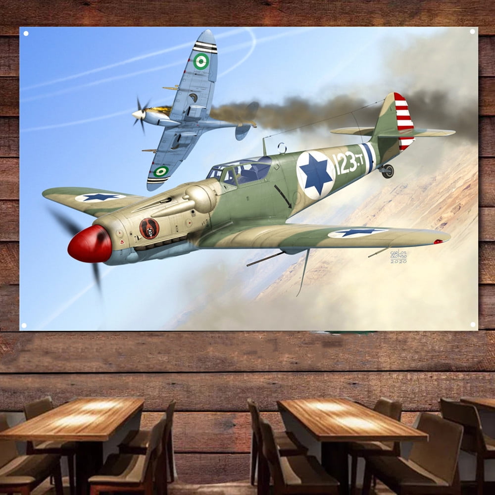 Avia S-199 Israeli Service Fighter Picture Wall Flag, Wall Art Wall ...
