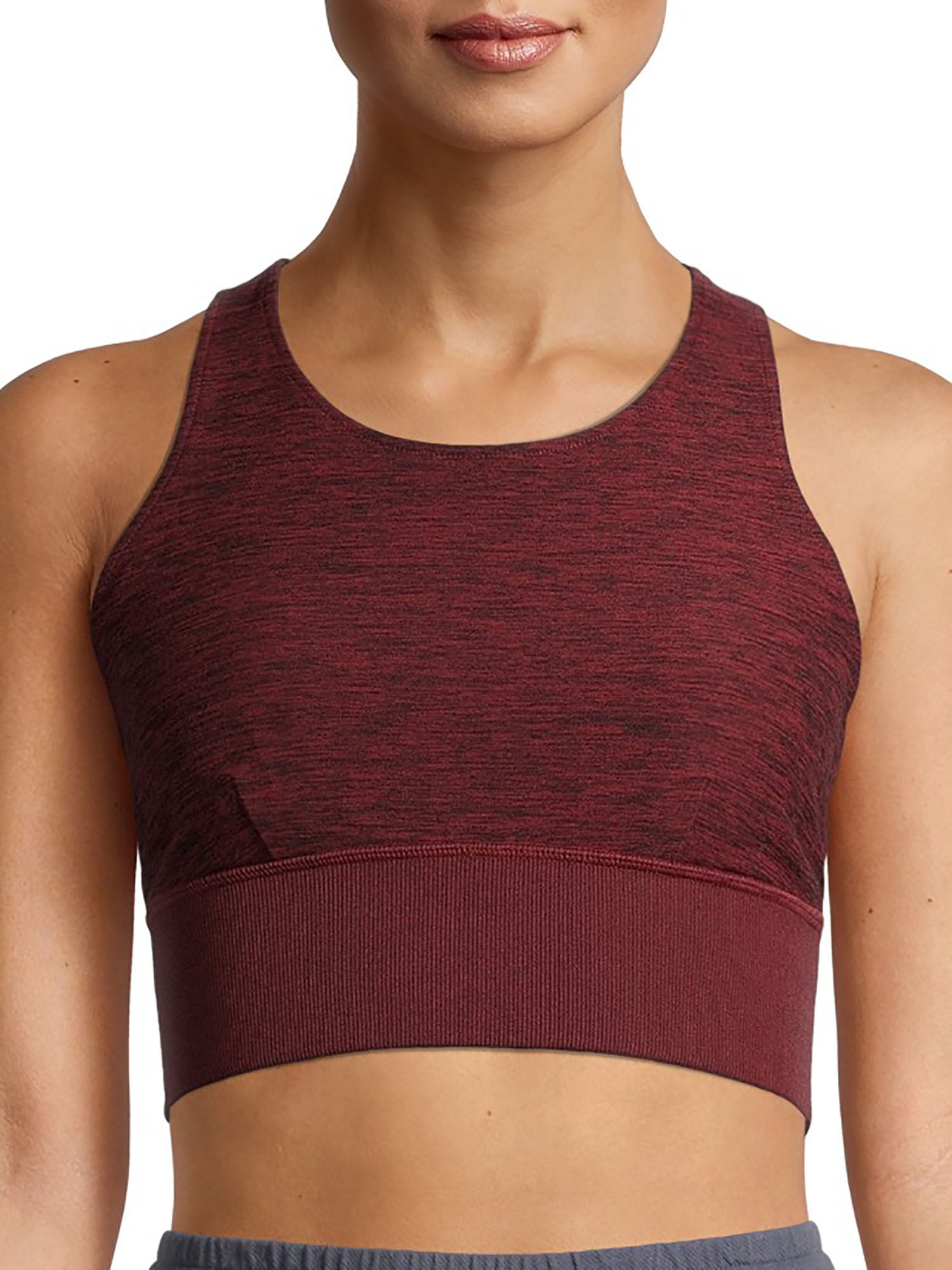 Avia Women's Long Line Sports Bra - Racerback, Stretchy, Comfortable ...