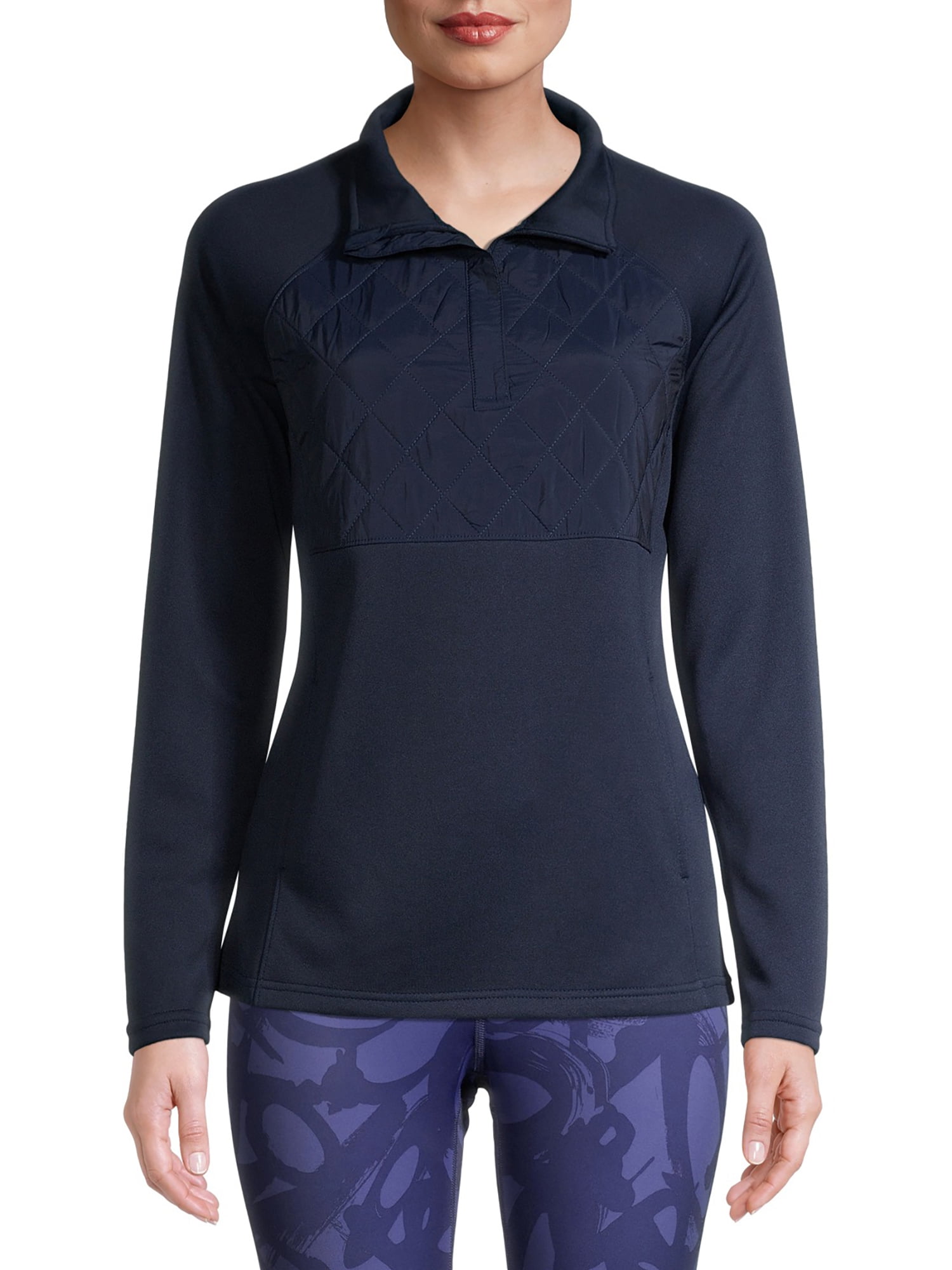 Avia Women's Active Quilted 1/4 Zip Pullover - Walmart.com