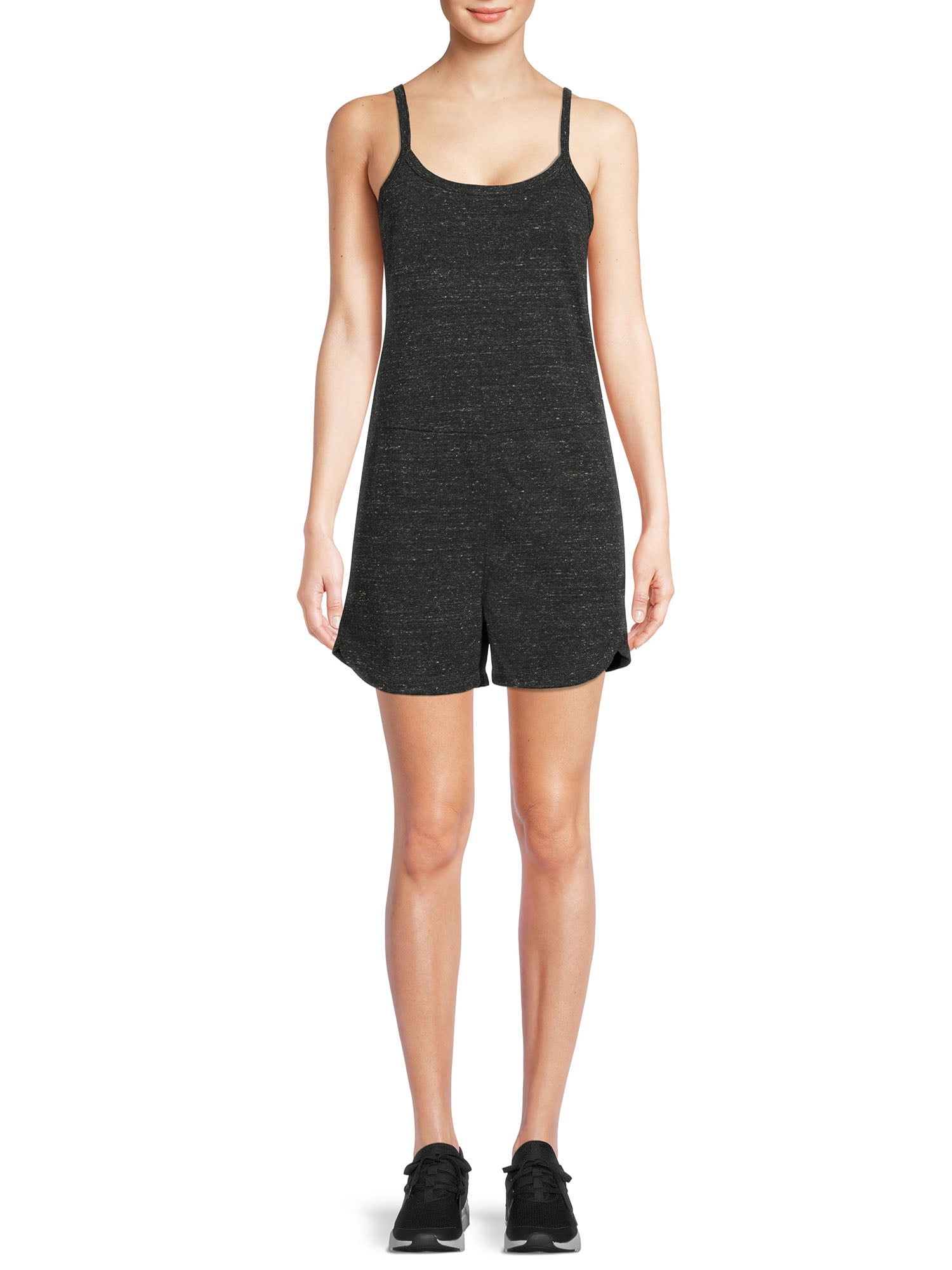 Avia Women's Active Strappy Romper with Two Front Pockets, 3.5" inseam ...
