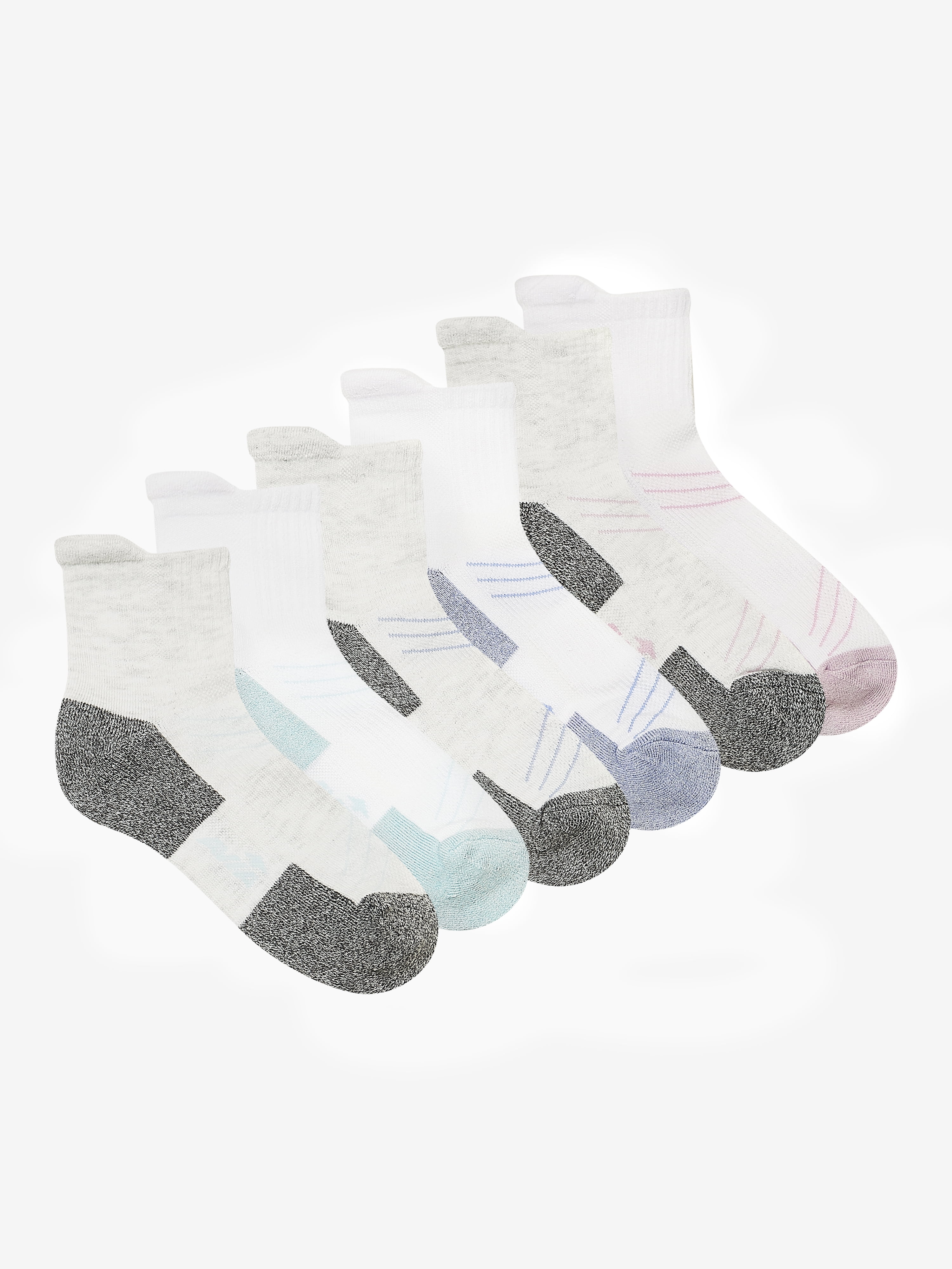 Avia Women's All Sport Cushion High Ankle Socks 6-Pack Moisture-Wicking ...