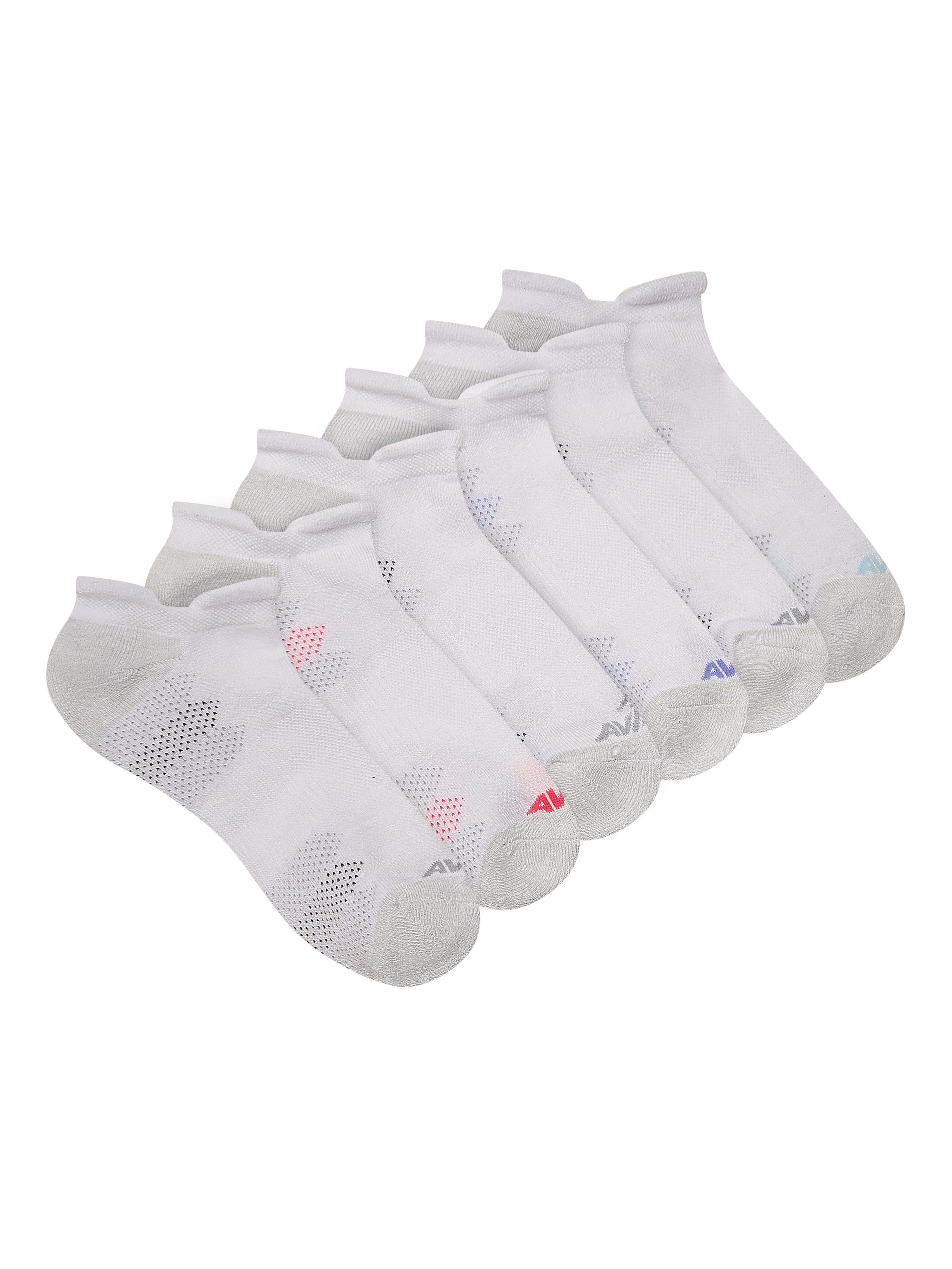 Avia Women's All Sport Cushion Low Cut Socks With Tabs, 6-Pack ...