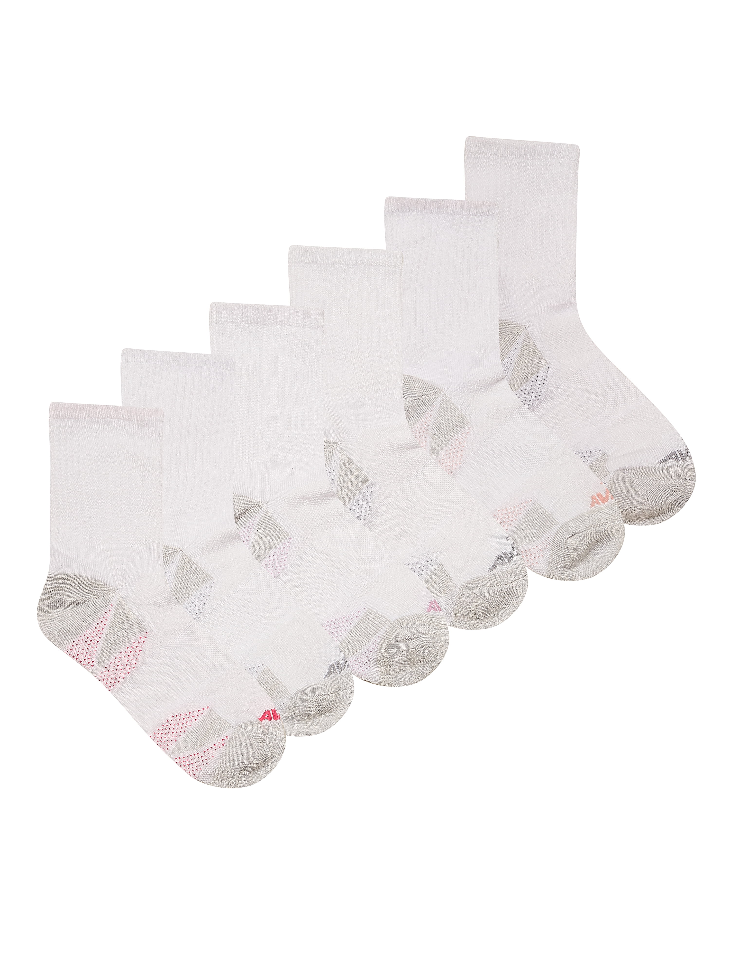 Avia Women's All Sport Cushion Midcrew Socks 6 Pack Moisture-Wicking ...