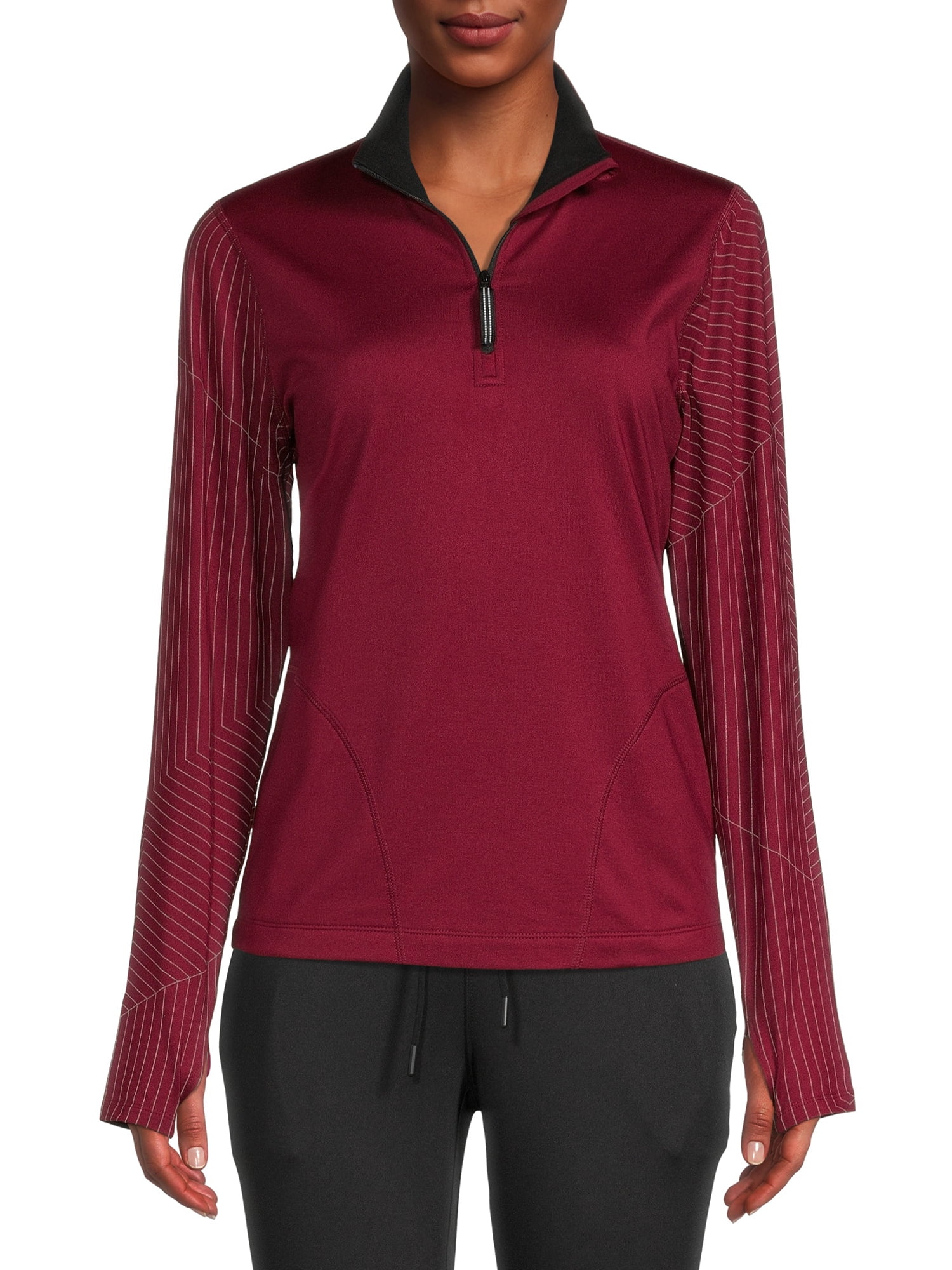 Avia Women's Brushed 1/4 Zip Top - Walmart.com
