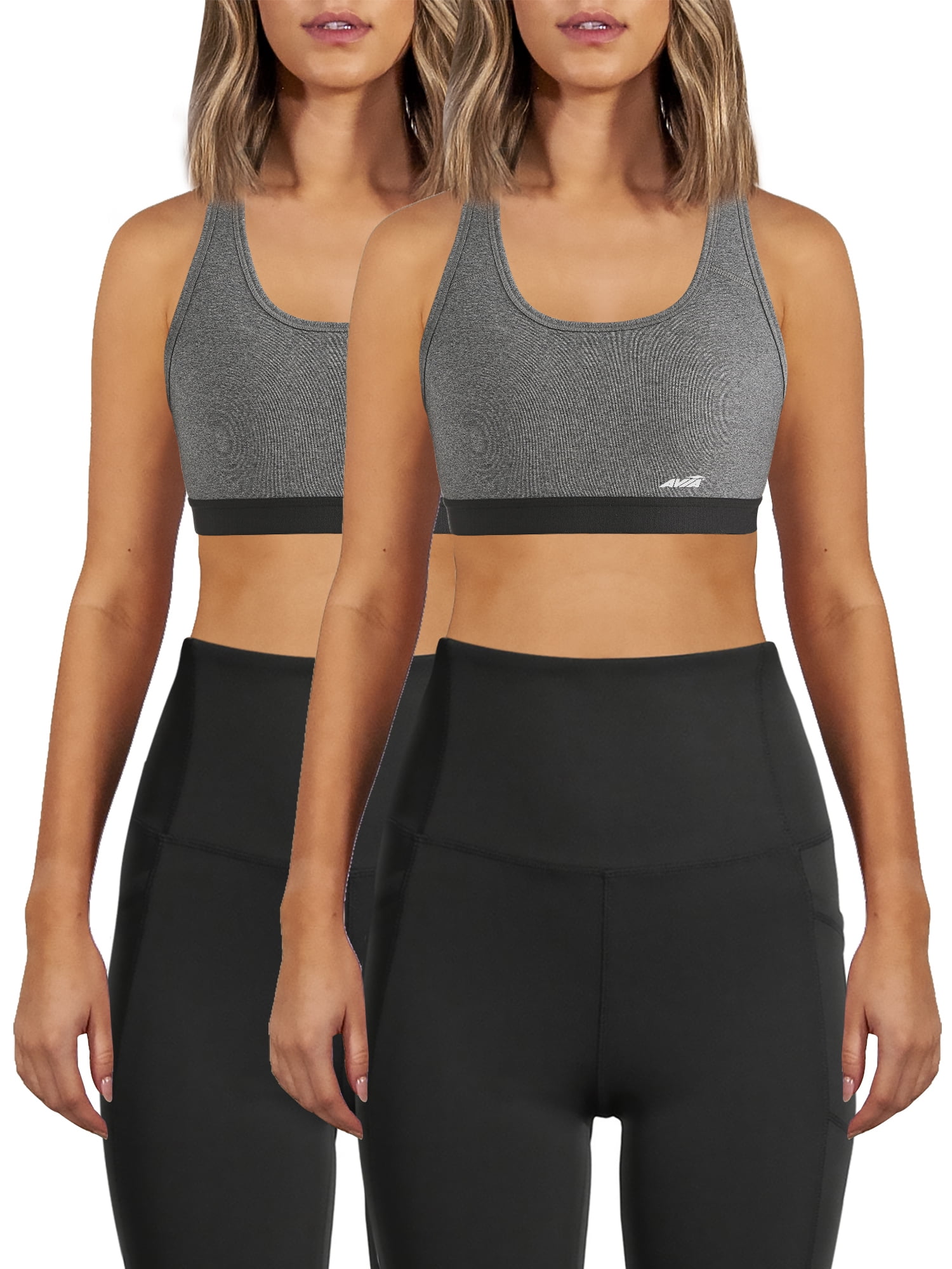 Avia Compression Sports Bras - High-Impact Support - Walmart.com
