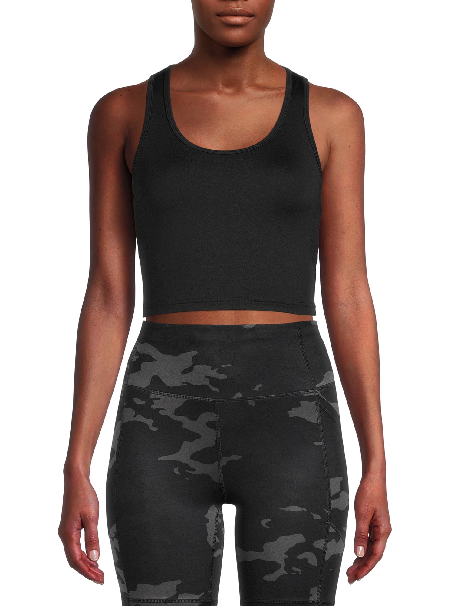 Avia Women's Cropped Racerback Tank Top, Sizes XS - XXXL - Walmart.com